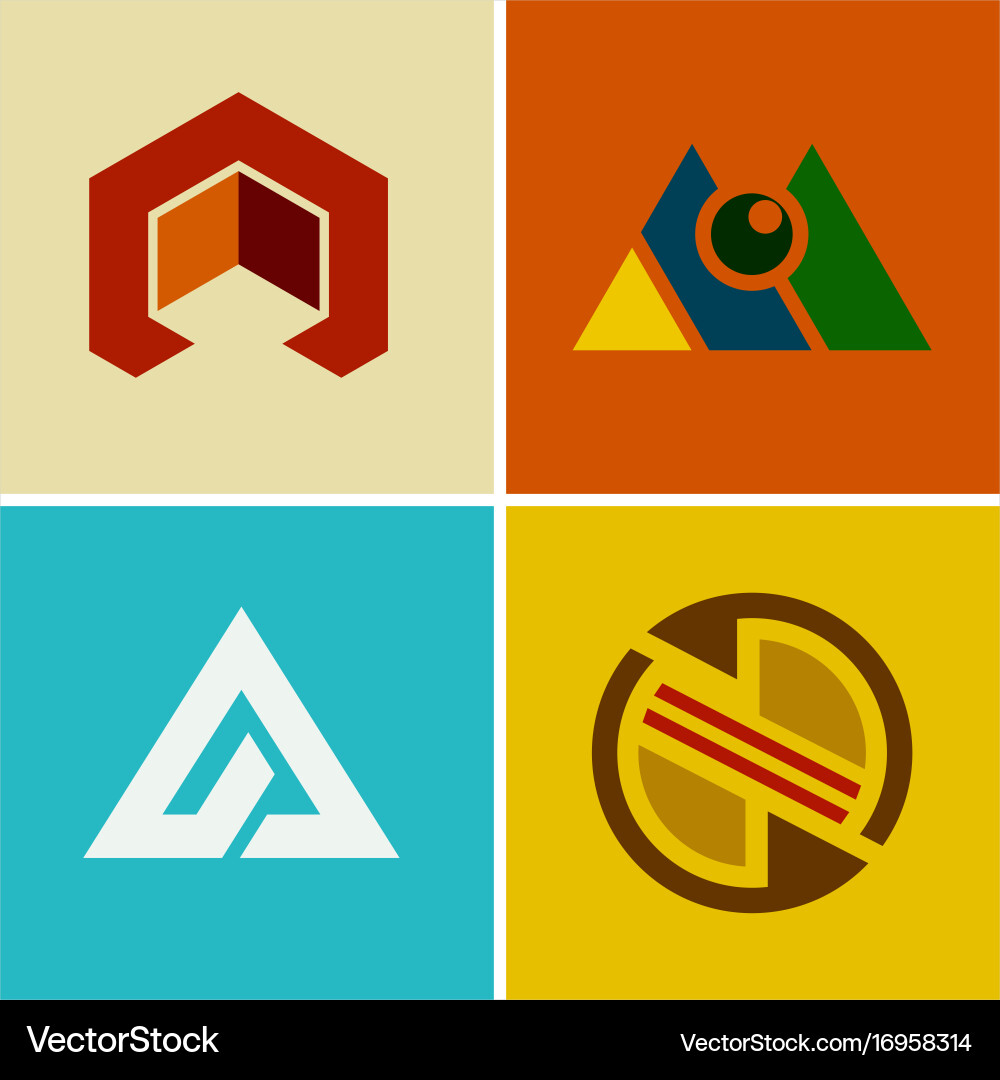 Abstract logos Royalty Free Vector Image - VectorStock