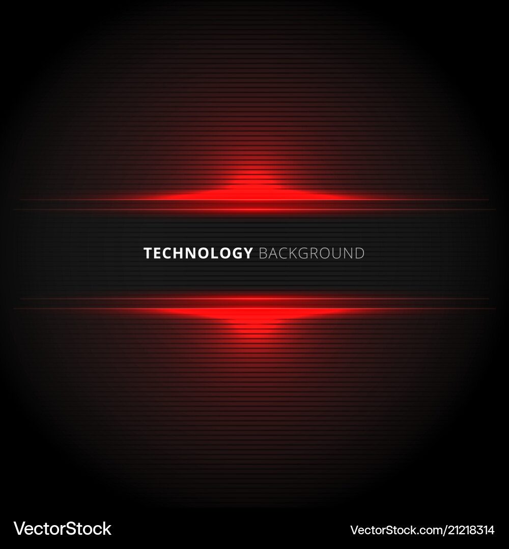 Abstract technology red lines horizontal laser Vector Image