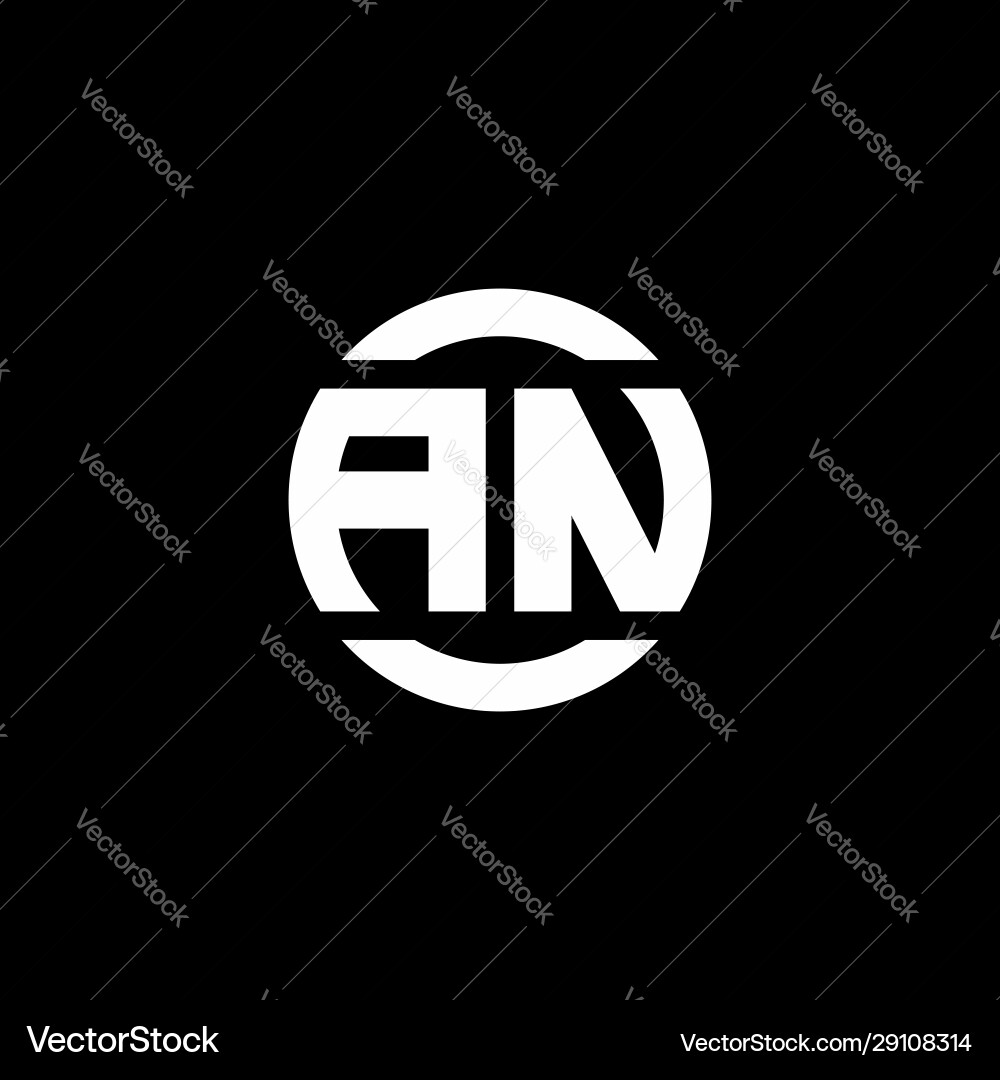 An logo monogram isolated on circle element Vector Image