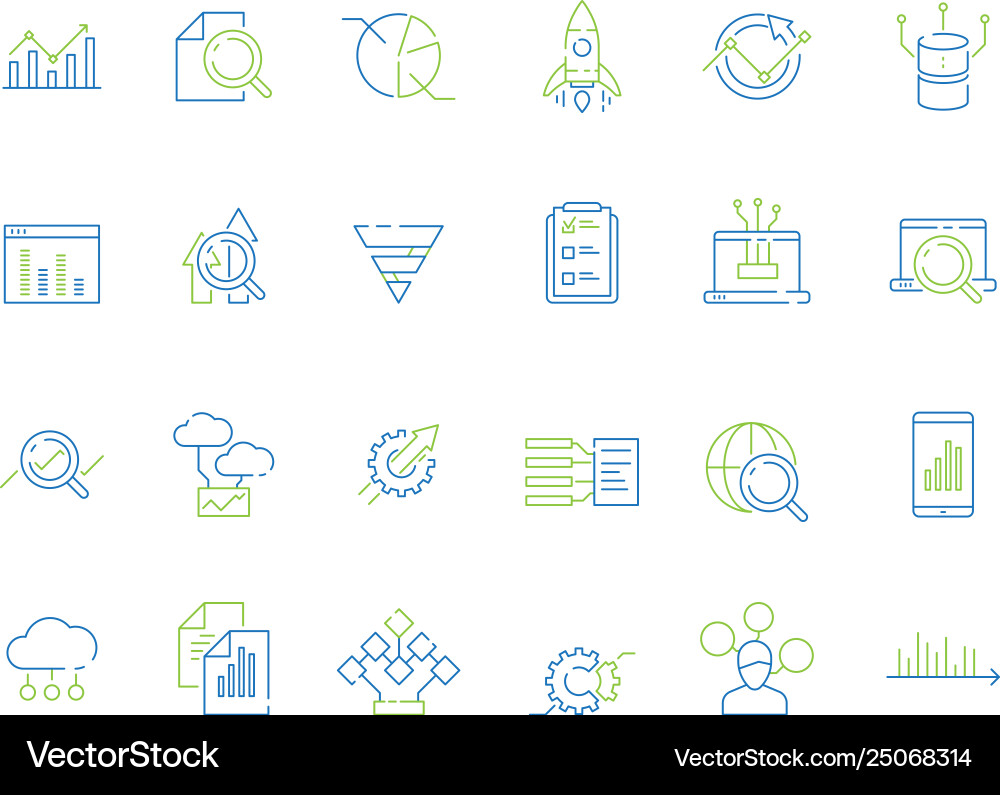 Business analysis icon manager strategy diagram Vector Image