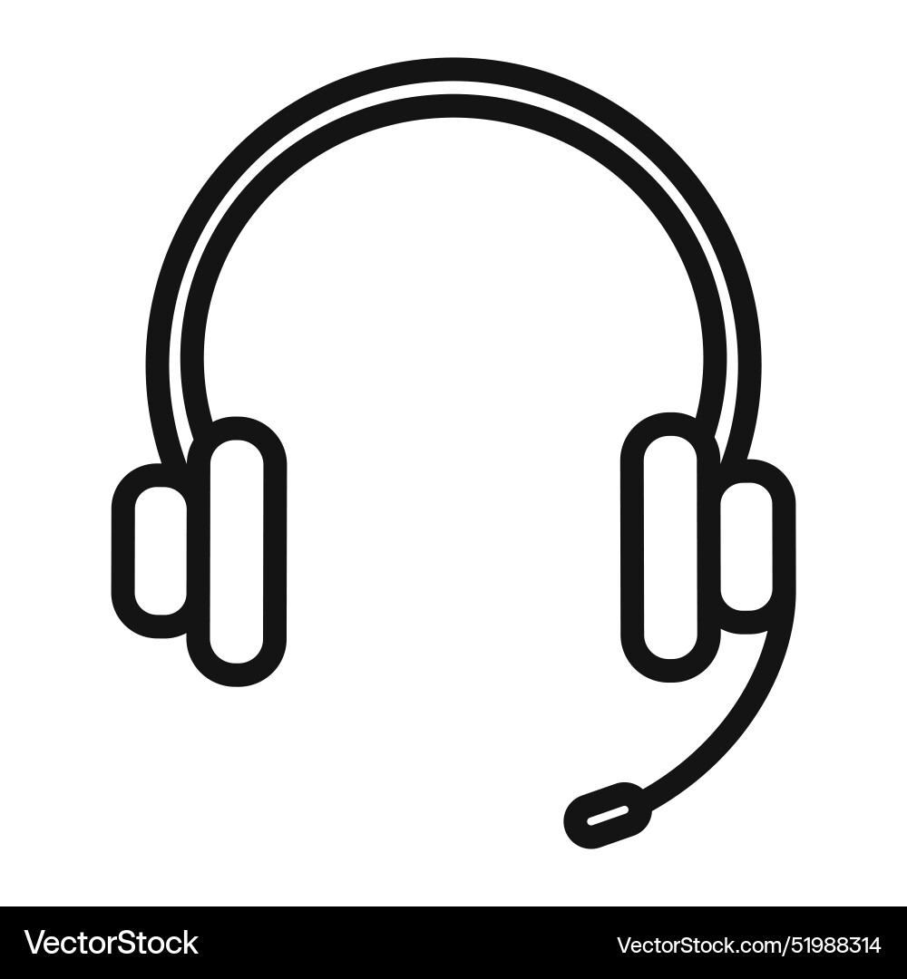Customer support headset icon perfect for call Vector Image