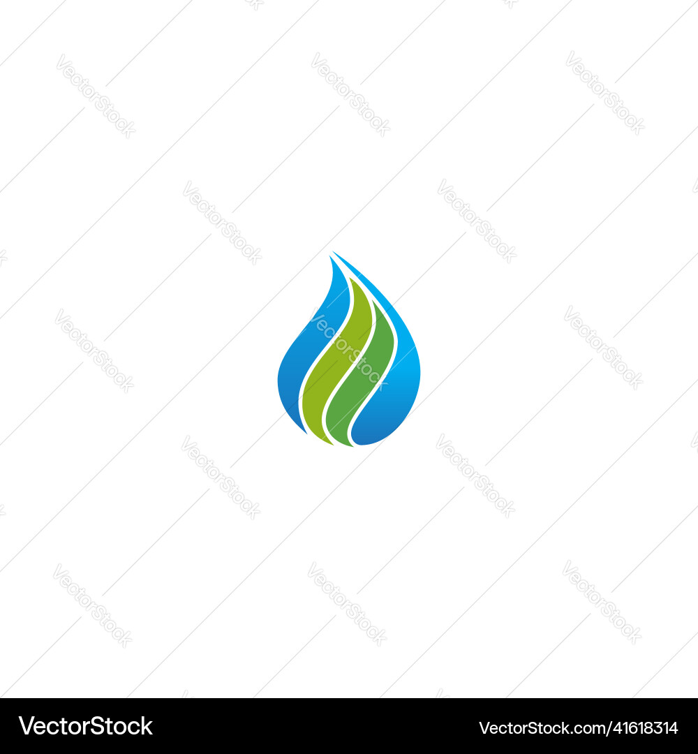 Ecology bio droplet logo Royalty Free Vector Image