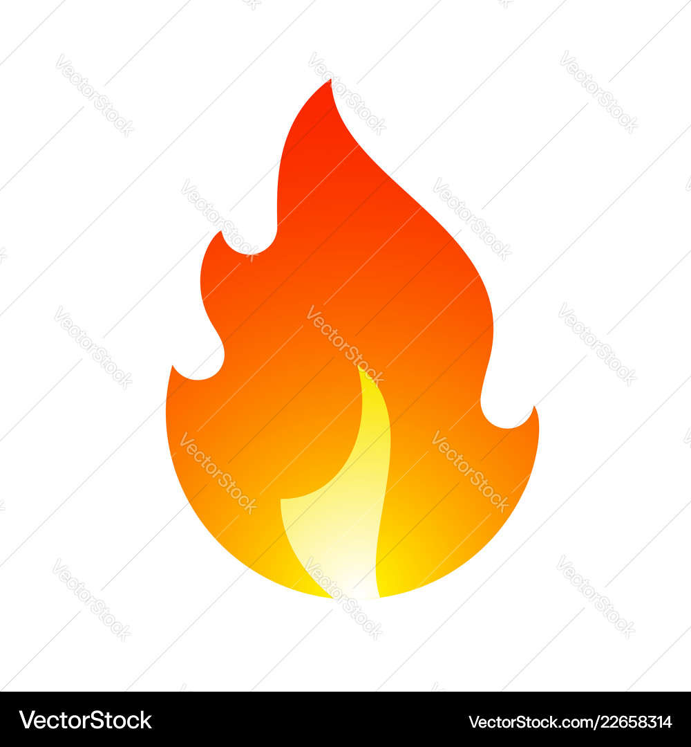 Feuer Flammen neue gelb orange Ikone Lizenzfreier Vektor