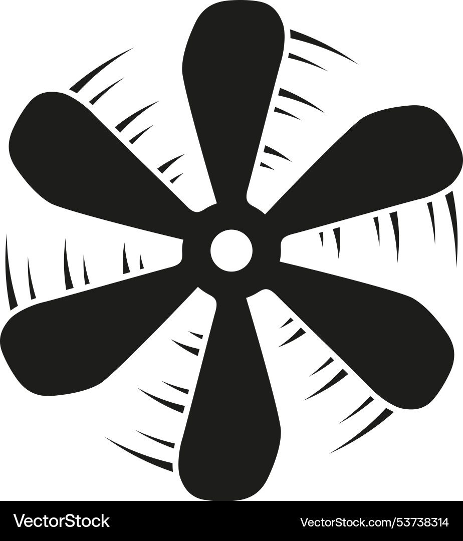 Propeller blades black icon rotation motion lines Vector Image