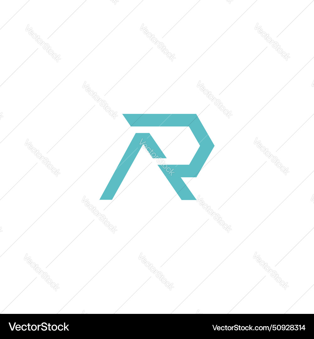 R logo icon design technology Royalty Free Vector Image
