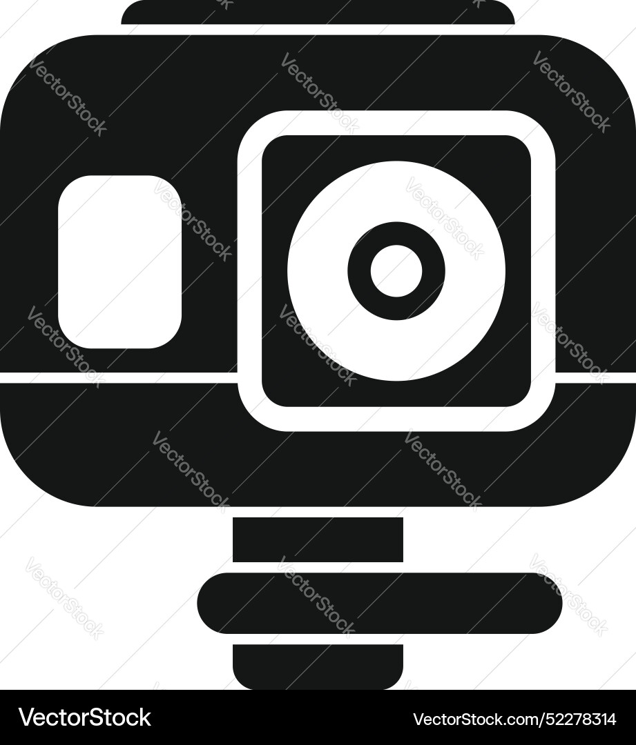 Small action camera is recording video blog Vector Image