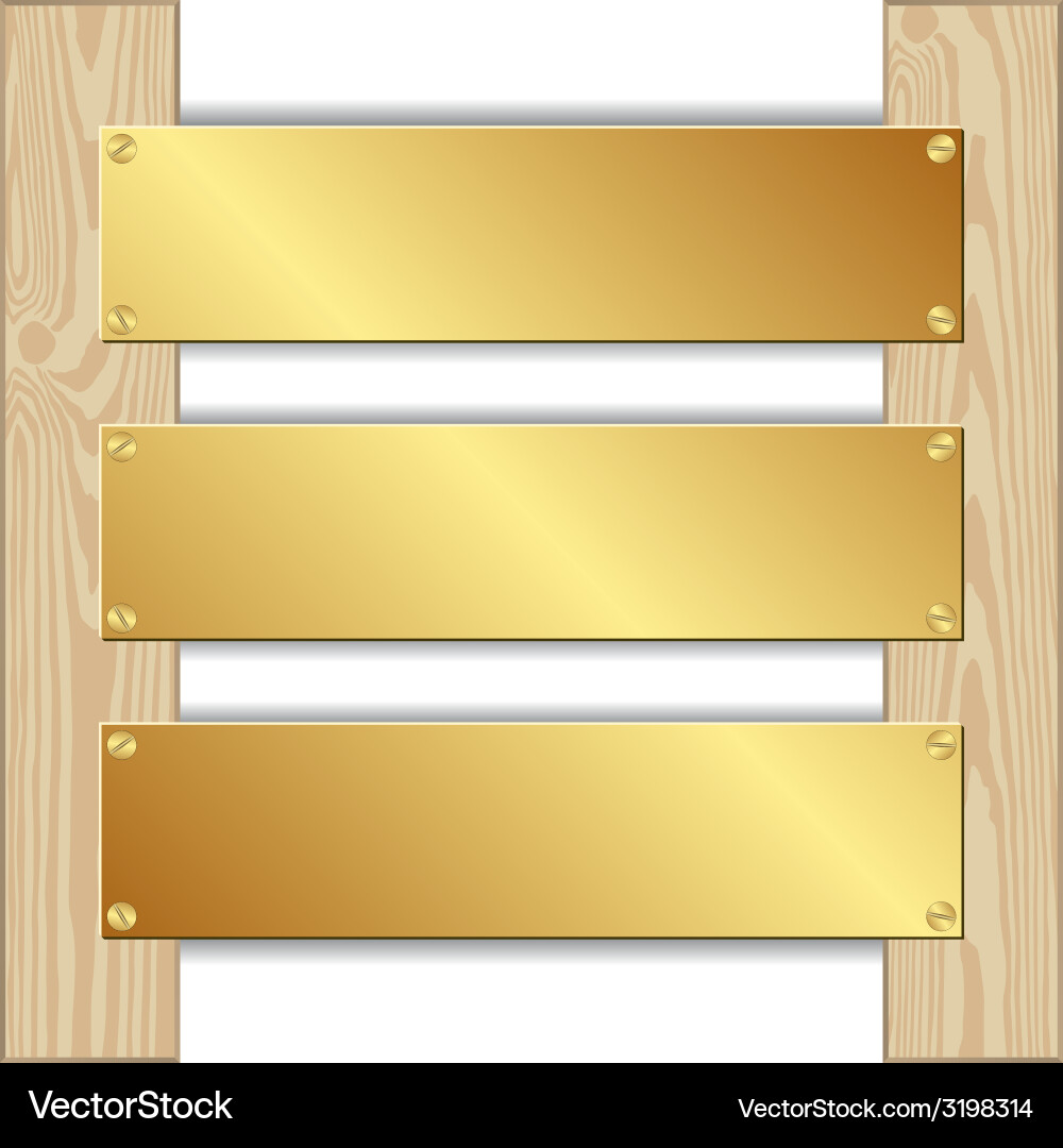 Three plaques Royalty Free Vector Image - VectorStock