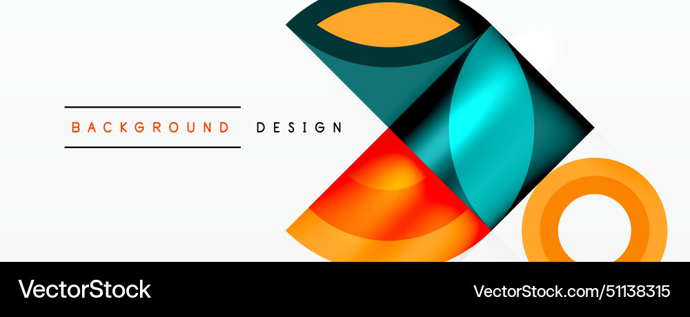 A colorful background with geometric shapes and Vector Image