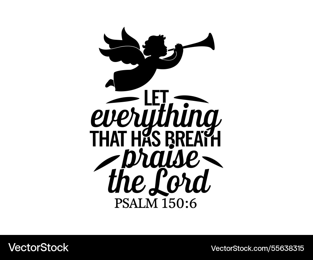 Christian bible verse typography faith based Vector Image