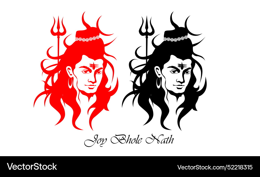 Drawing of lord shiva Royalty Free Vector Image