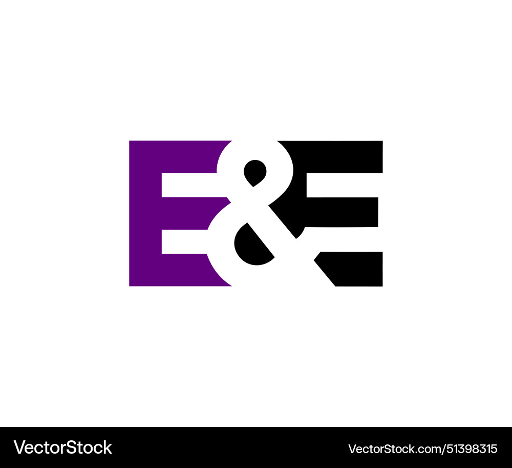 Ee initial logo design template Royalty Free Vector Image