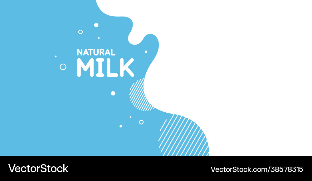 Modern poster fresh milk with splashes on a light Vector Image