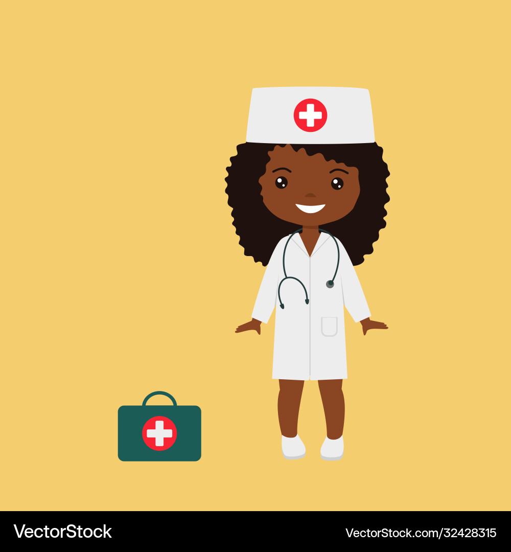 Professions for children cute chibi character Vector Image