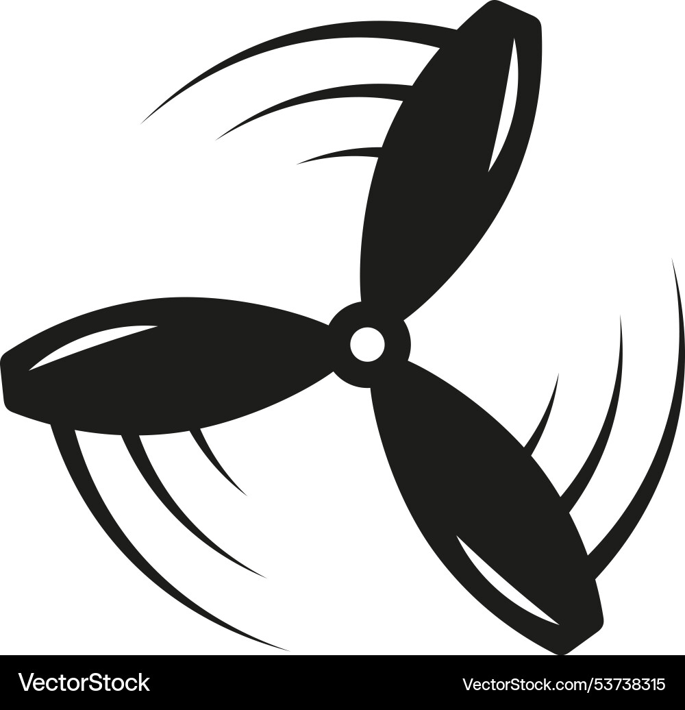 Rotierende Propeller Air Fan Symbol Lizenzfreier Vektor