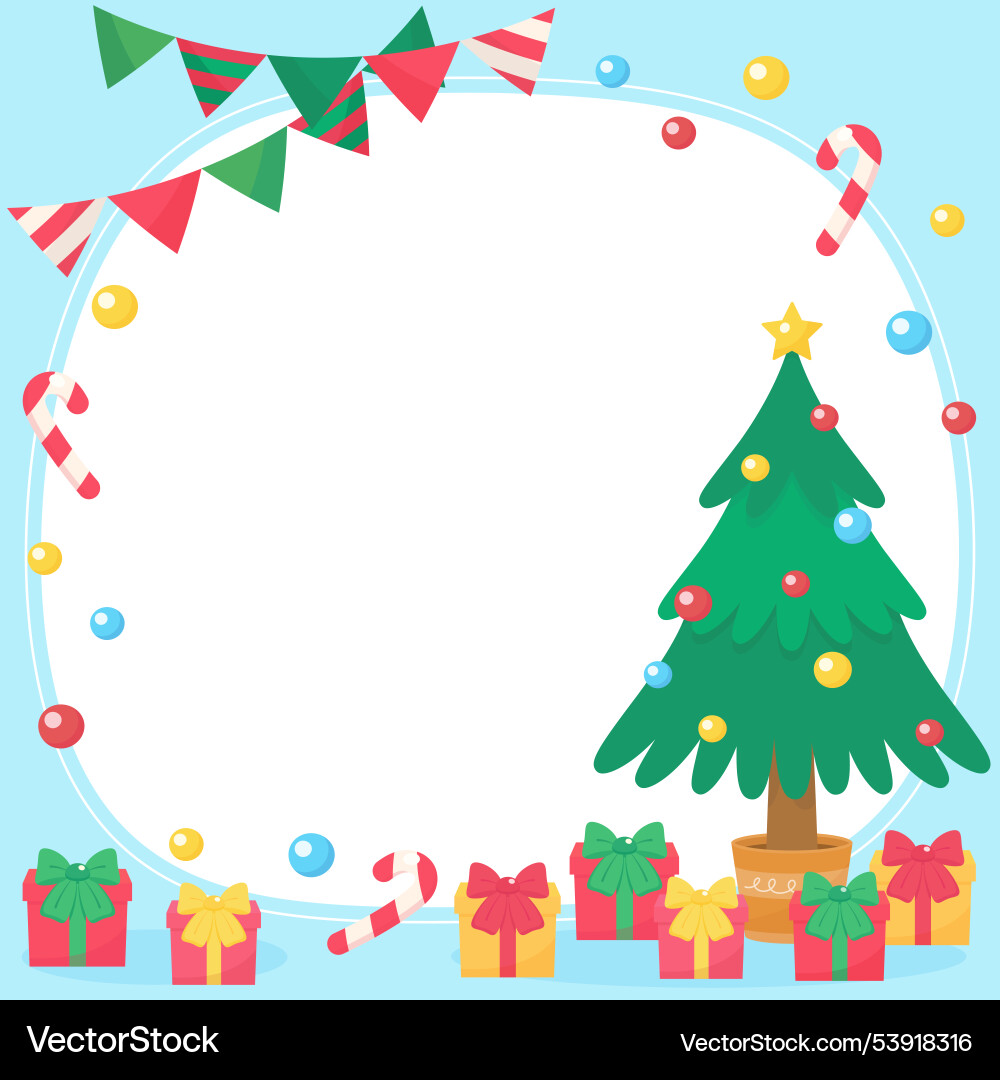 Blue celebrating christmas frame 1 Royalty Free Vector Image