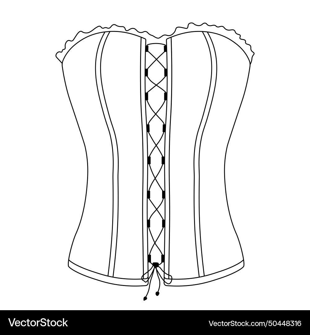 Corset feminine lingerie Royalty Free Vector Image