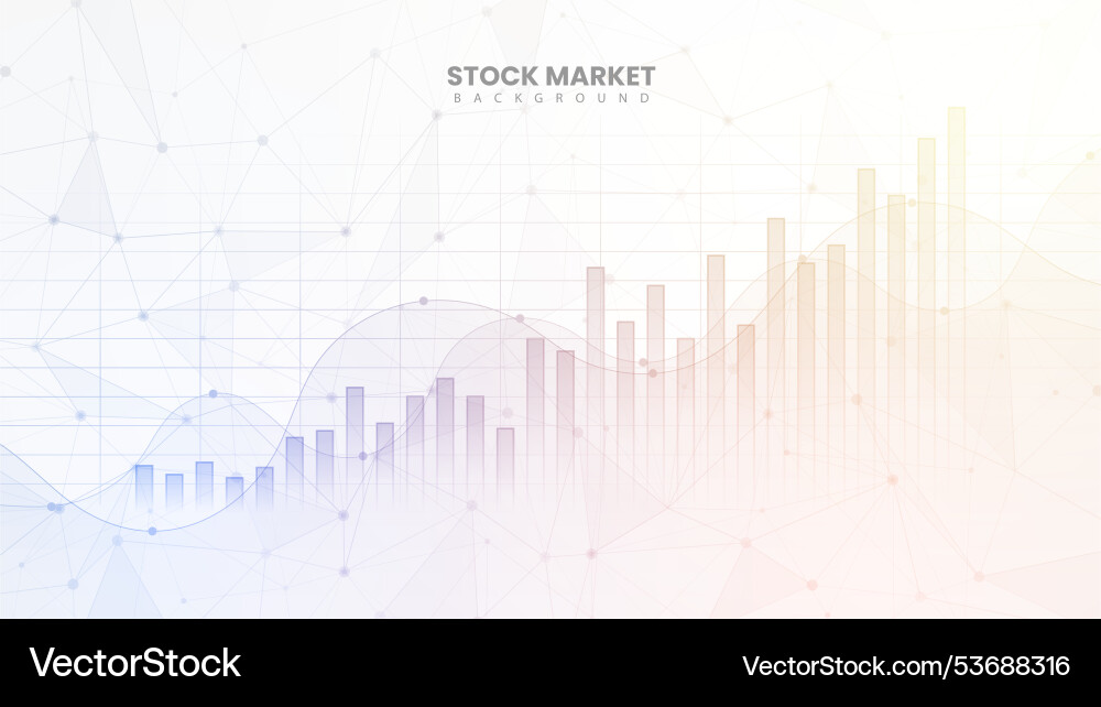 Financial bar chart yield curves bond data Vector Image