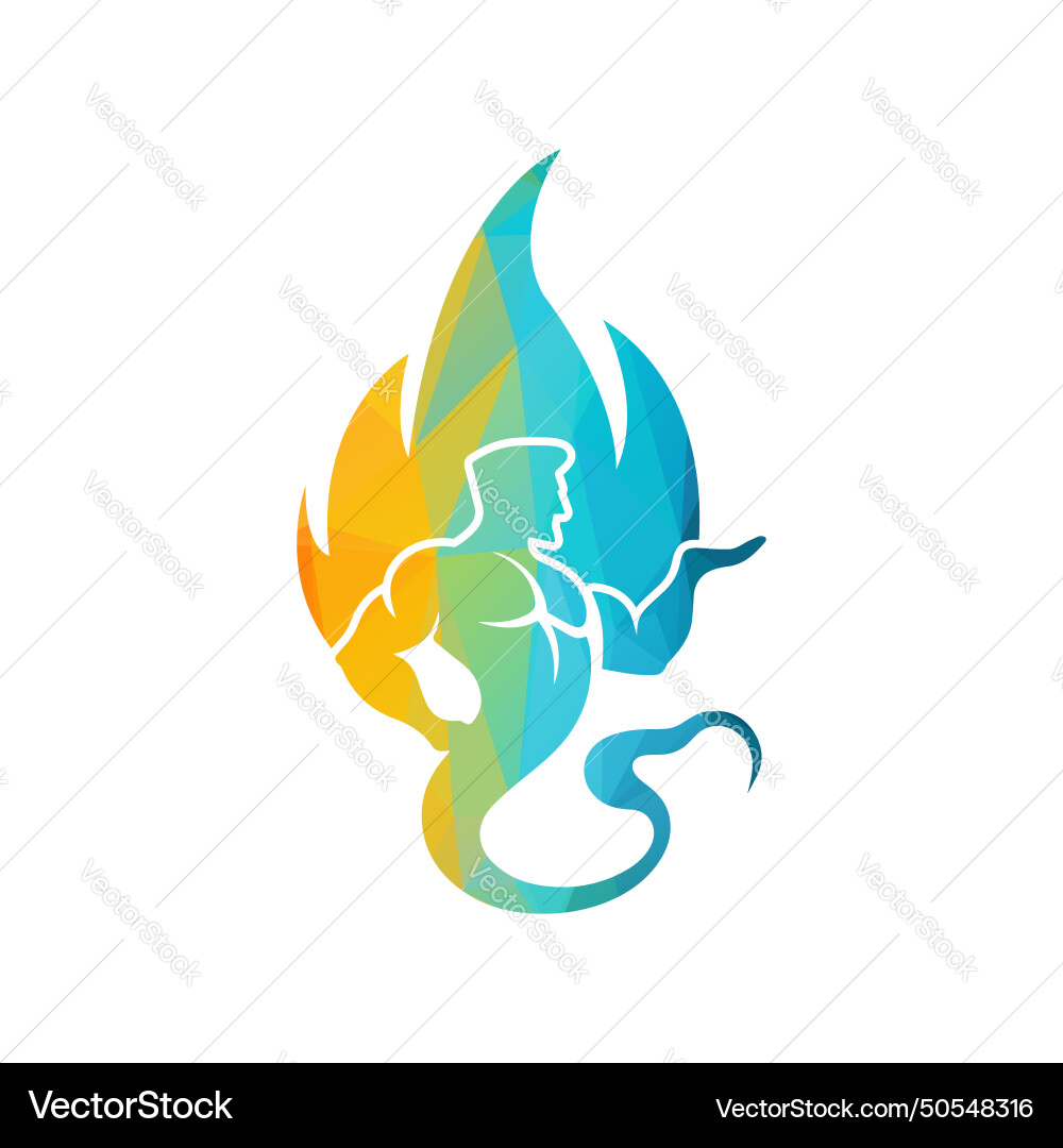 Genie logo design Royalty Free Vector Image - VectorStock