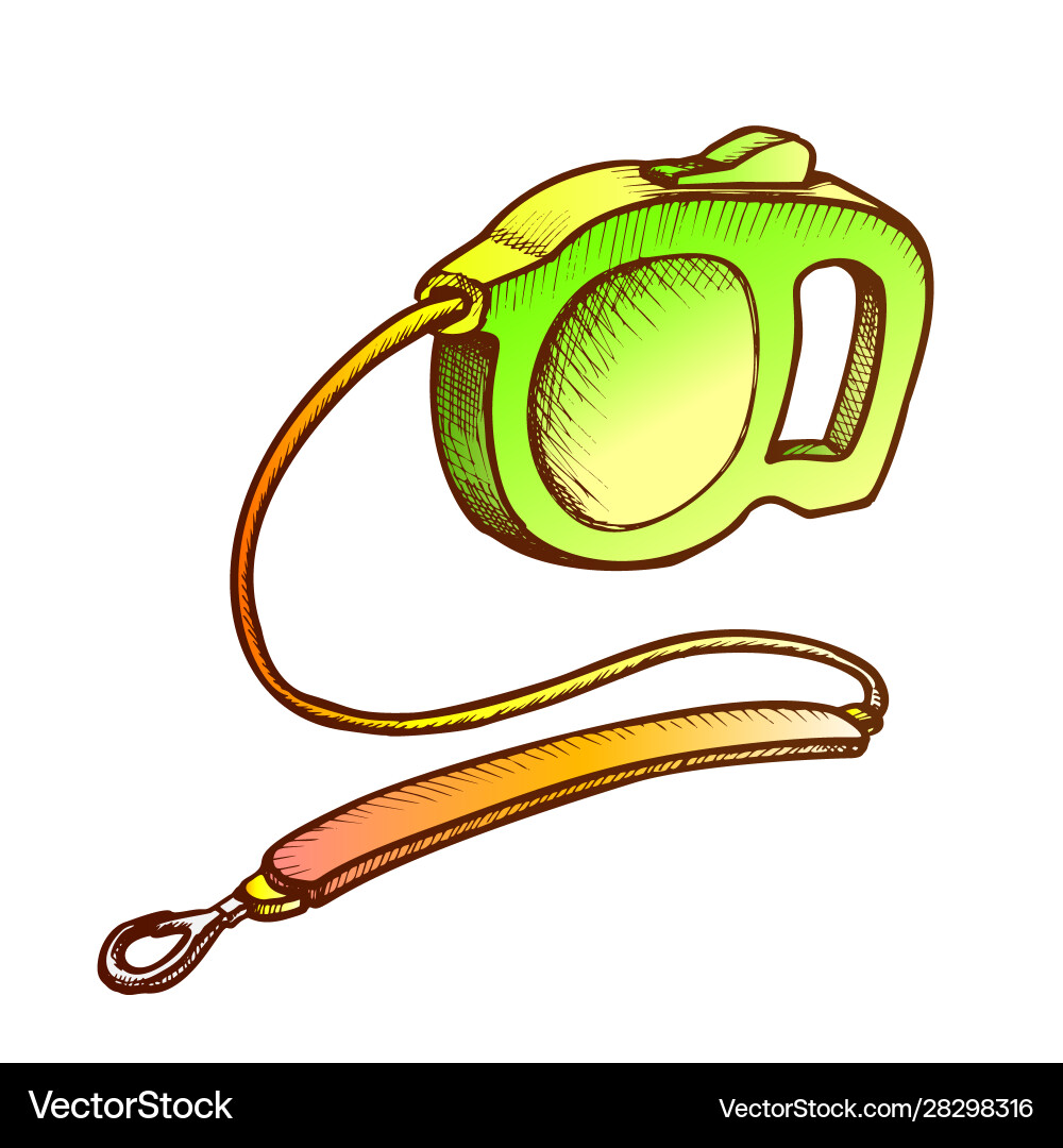 Leash accessory for domestic dog monochrome Vector Image