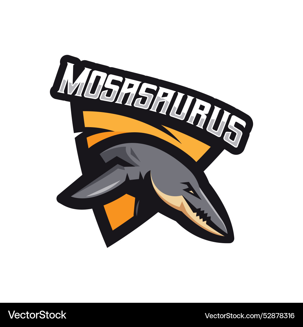 Mosasaurus mascot logo for team Royalty Free Vector Image