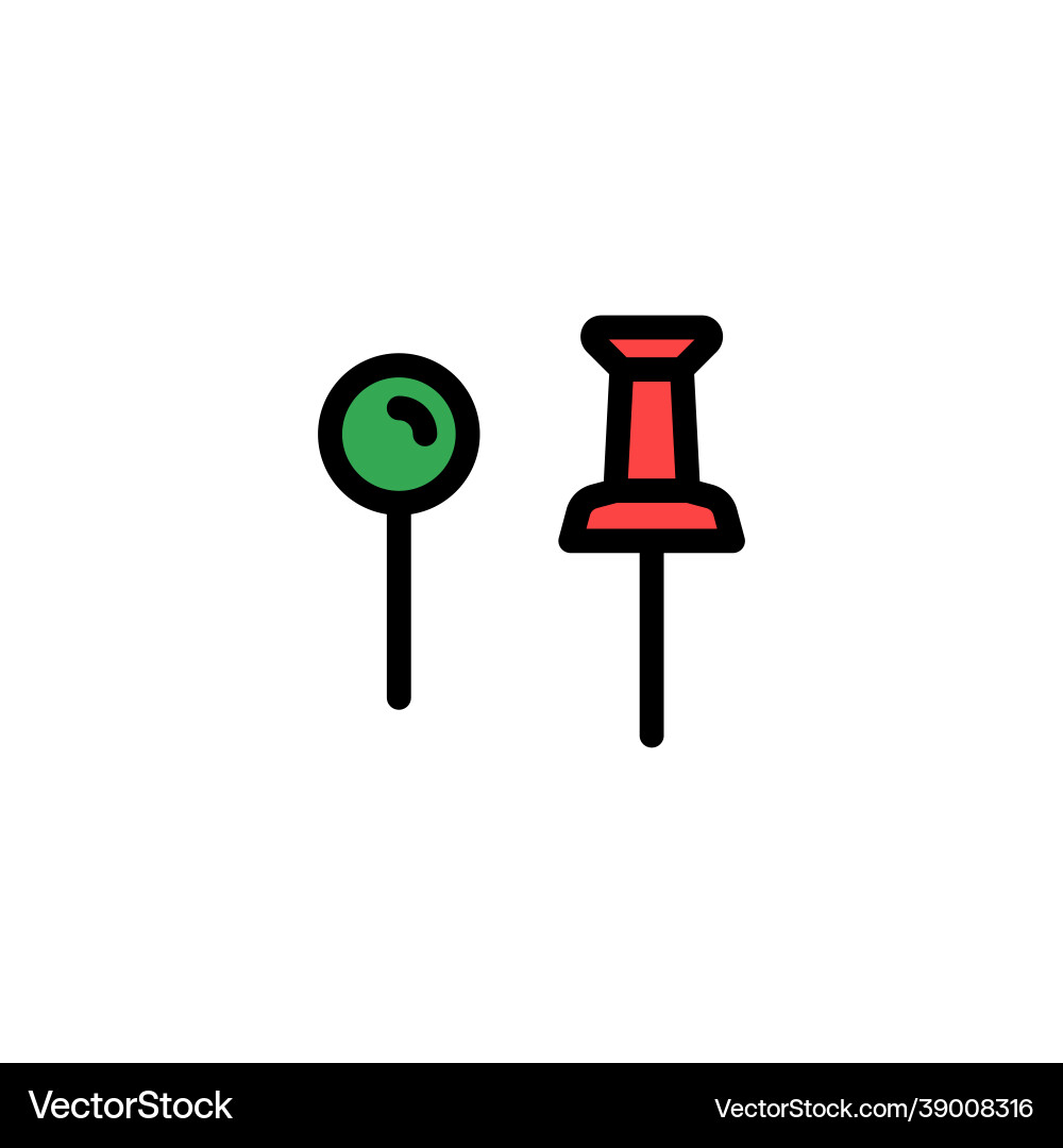Push pin icon Royalty Free Vector Image - VectorStock