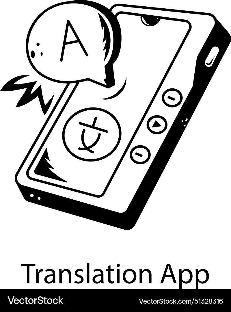 Translation app Royalty Free Vector Image - VectorStock