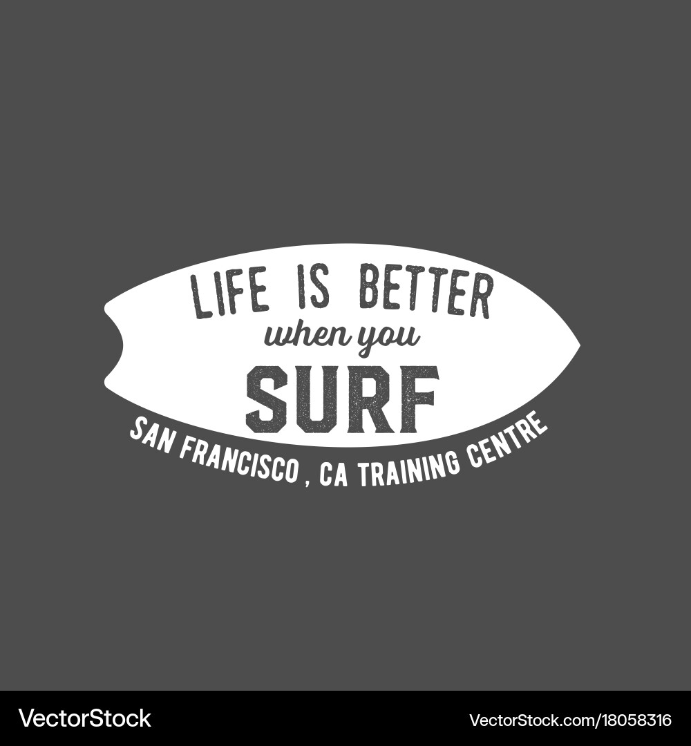 Vintage surfing label badge and emblems Royalty Free Vector