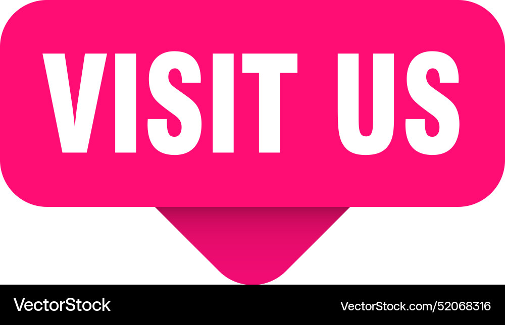Visit us sticker sign on transparent Royalty Free Vector