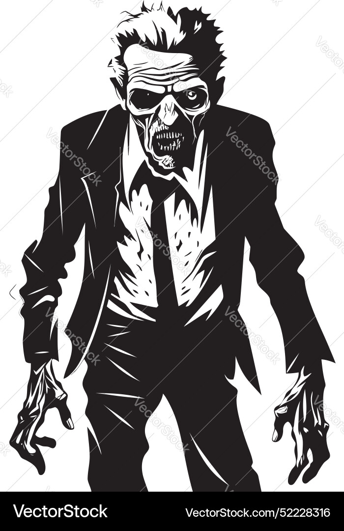 Zombie zephyr iconic symbol expressing Royalty Free Vector