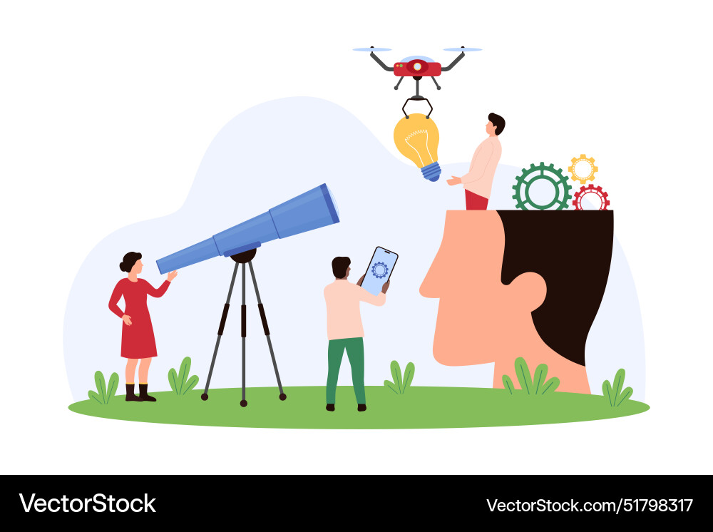 Business challenge vision open mind Royalty Free Vector