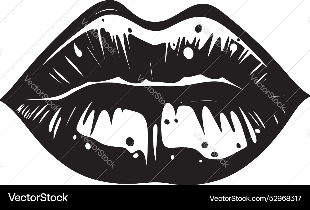 Iconic impressions lip logos radiant pout Vector Image