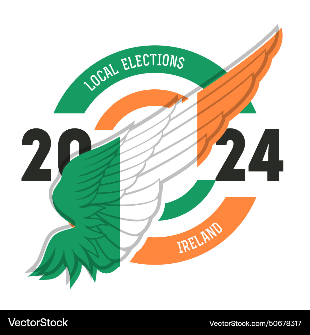 Irish local elections are scheduled to be held Vector Image