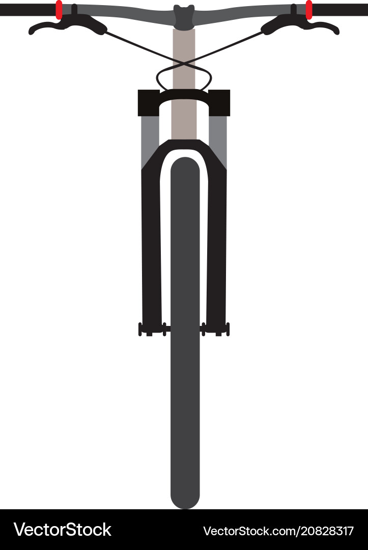 Isolated Bicycle Front View Royalty Free Vector Image