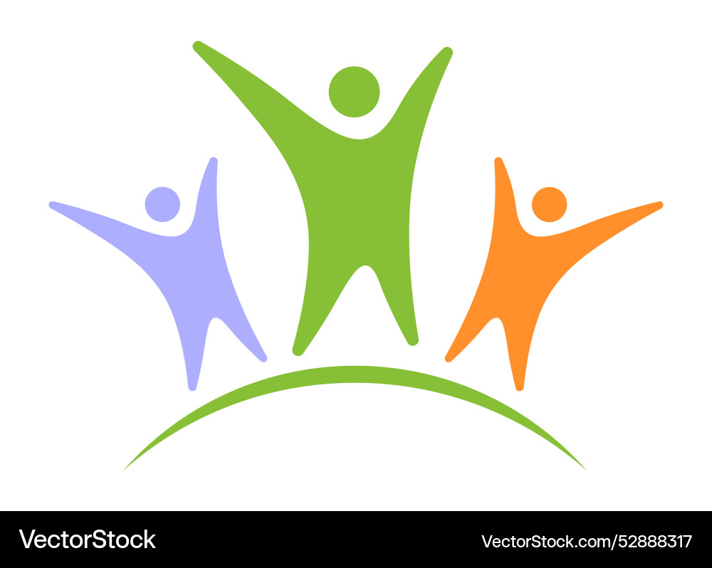 People with their hands up Royalty Free Vector Image
