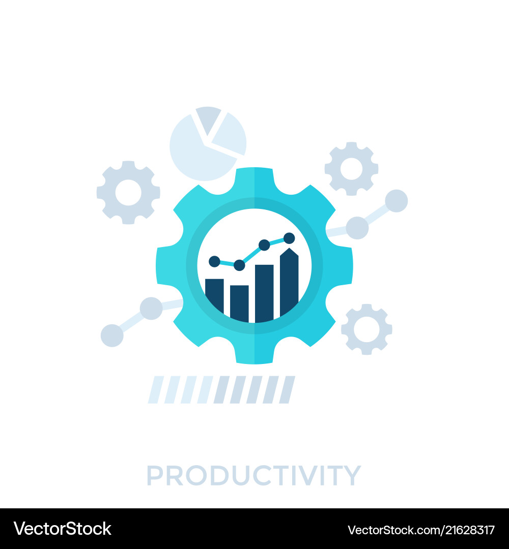 Productivity productive capacity and performance Vector Image