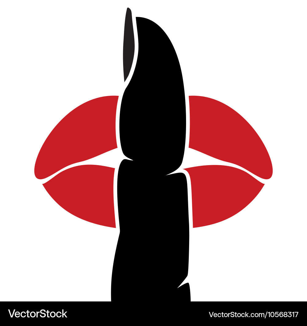 Silence Sign - Hush Symbol Royalty Free Vector Image