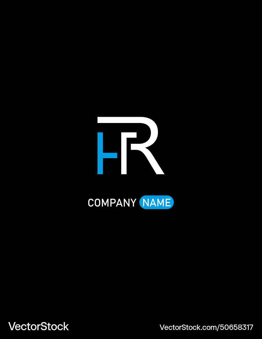 Unique attractive creative hr letter logo design Vector Image