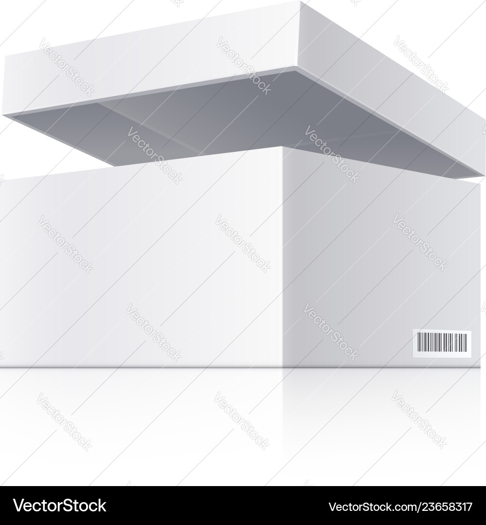 White open box Royalty Free Vector Image - VectorStock