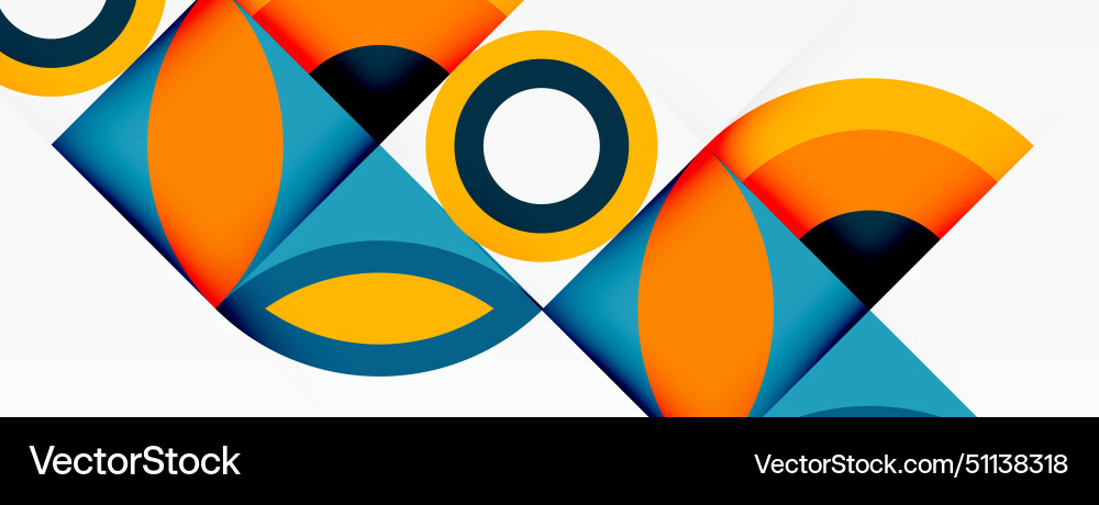 A colorful geometric design with circles and Vector Image