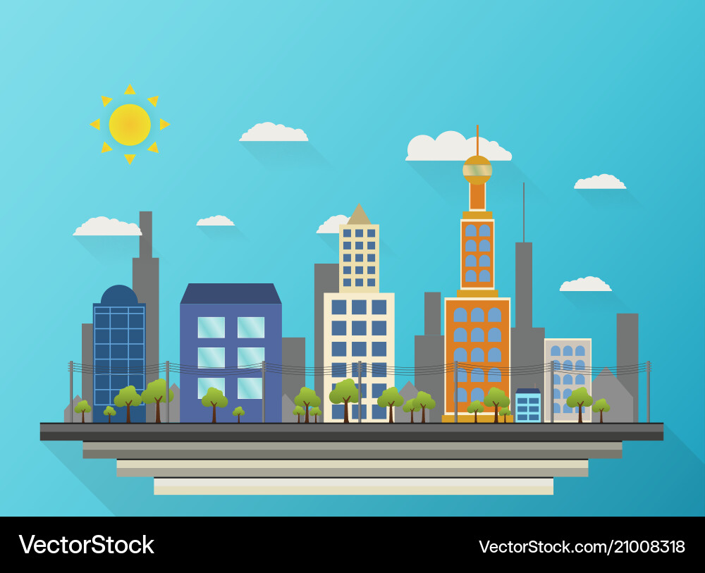 Abstract background of city view Royalty Free Vector Image