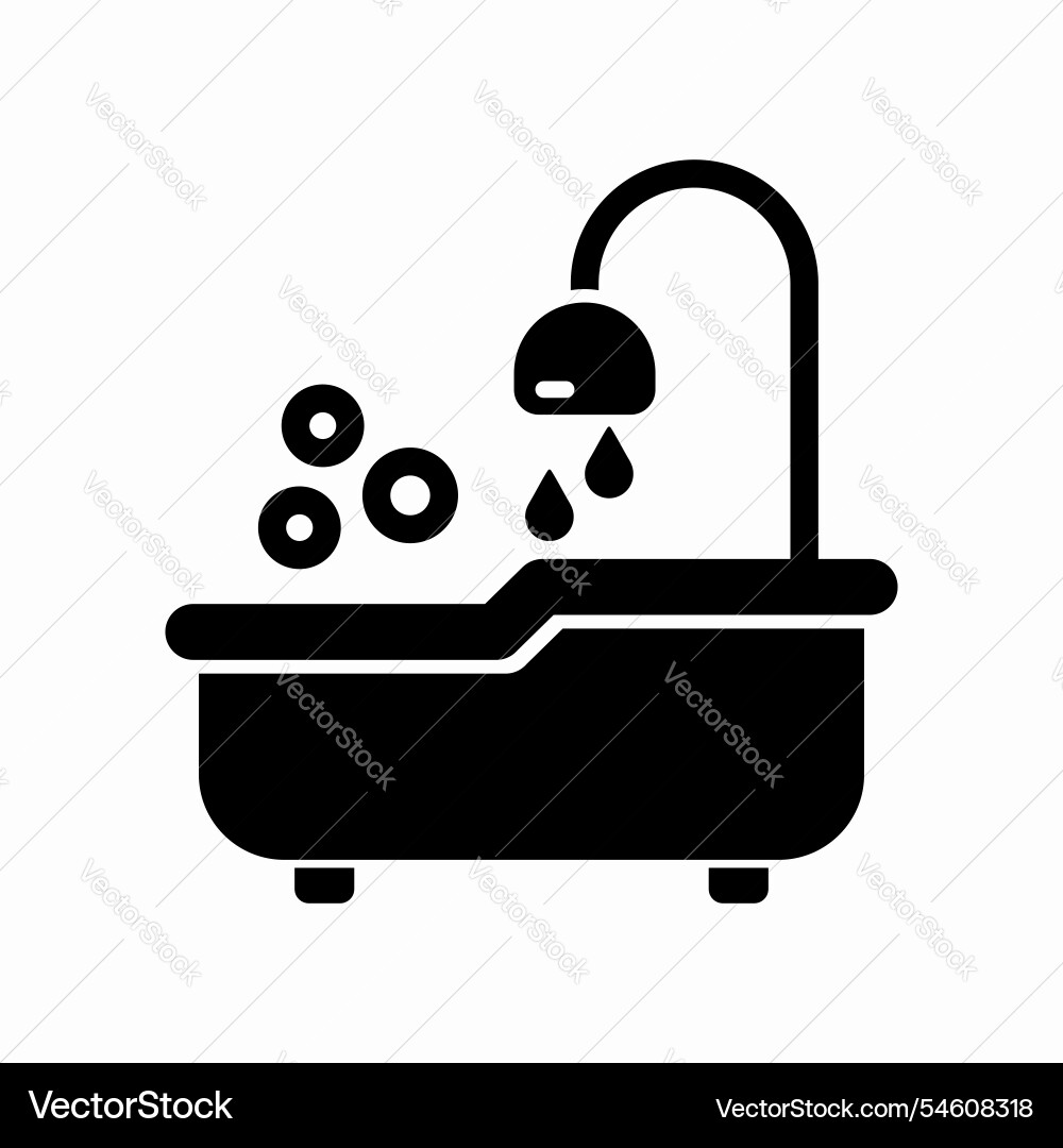 Bathroom with shower symbol Royalty Free Vector Image