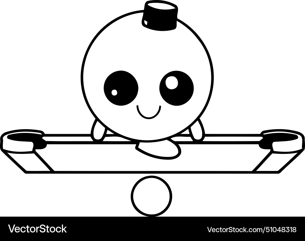 Cartoon billiard table character design eps 10 Vector Image