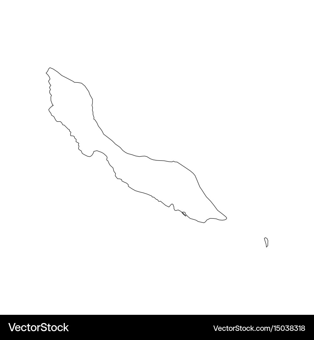 Curacao map silhouette Royalty Free Vector Image