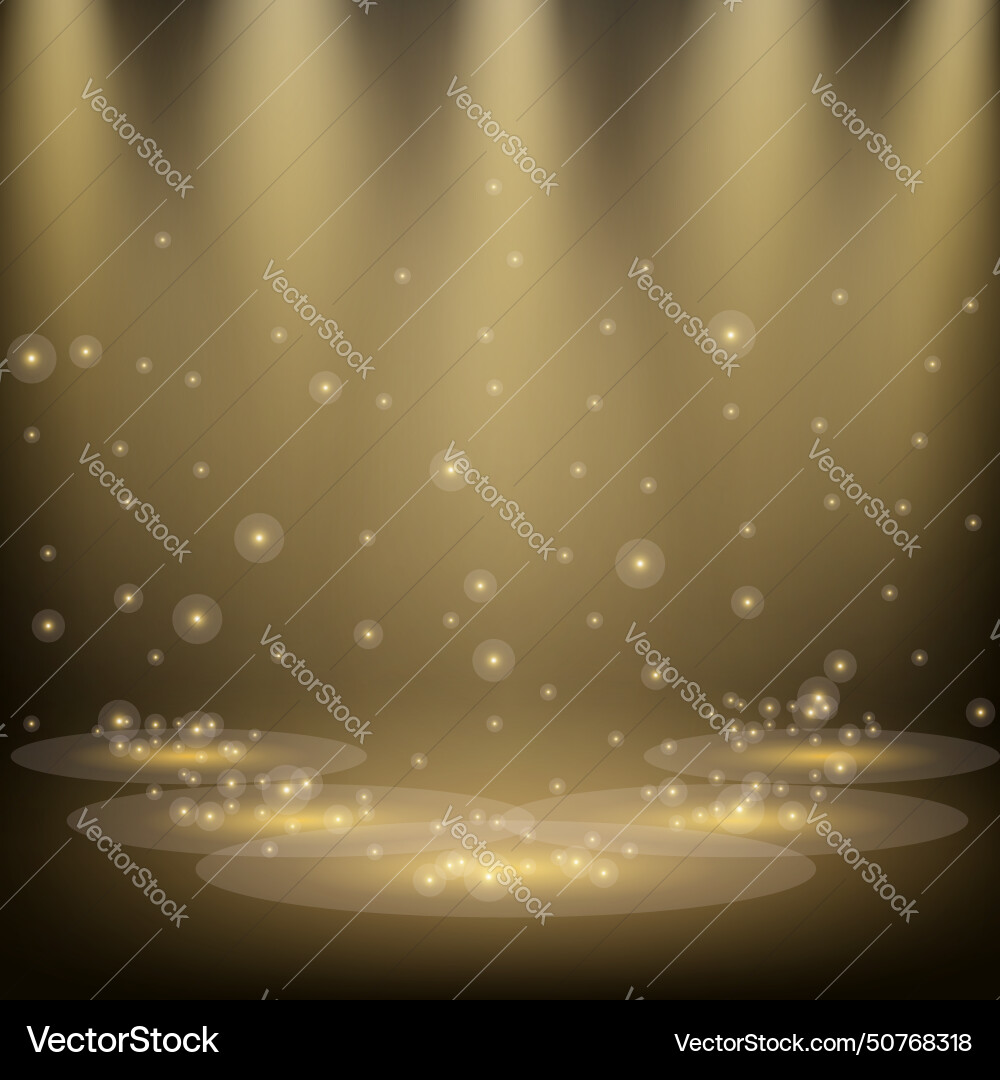 Elegant spotlights shining with sparkles Vector Image