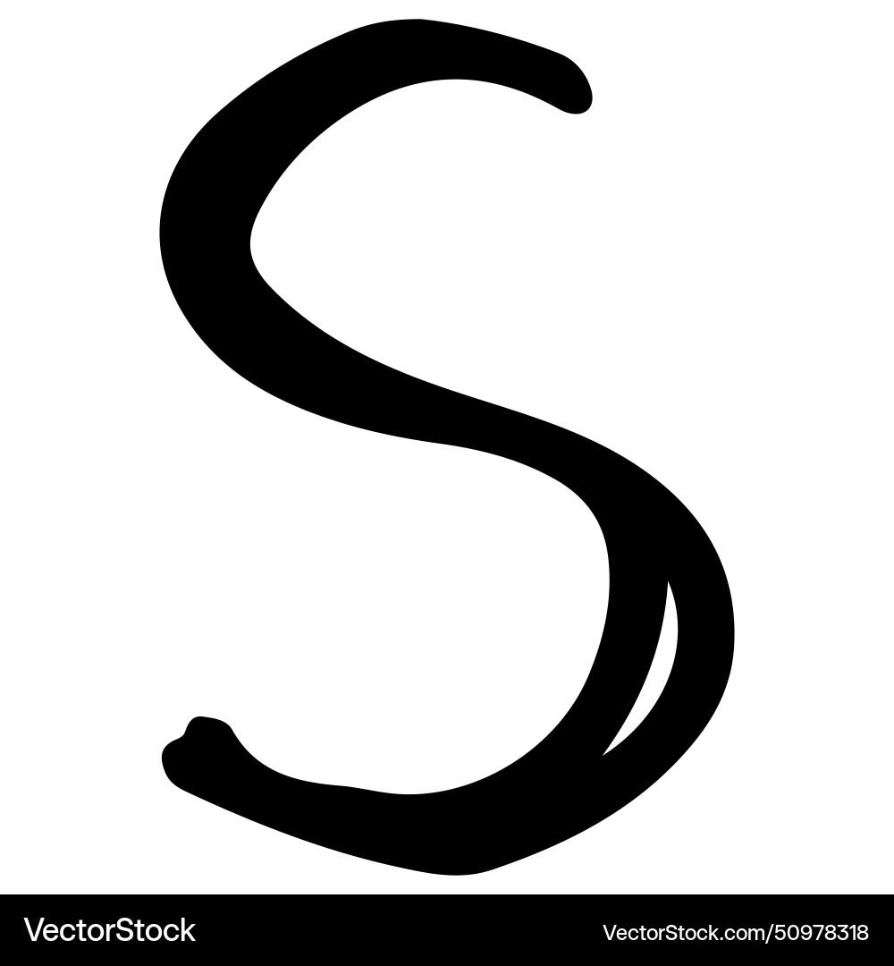 English alphabet s 3 Royalty Free Vector Image