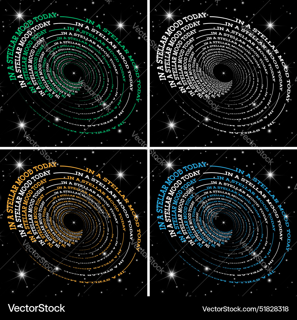 Graphic 3d text galaxy space art typography black Vector Image