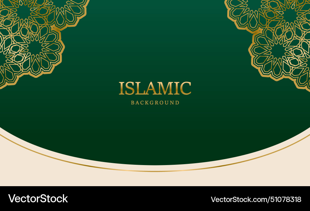 Islamic design greeting card and background Vector Image