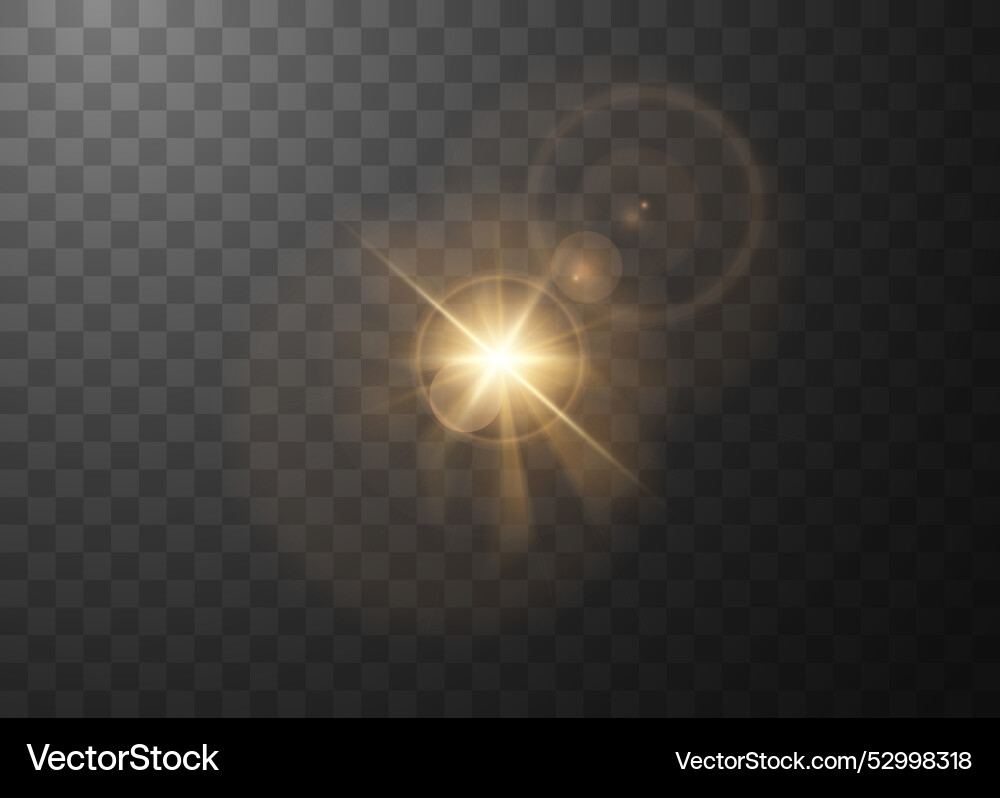 Lens flare with sunlight Royalty Free Vector Image