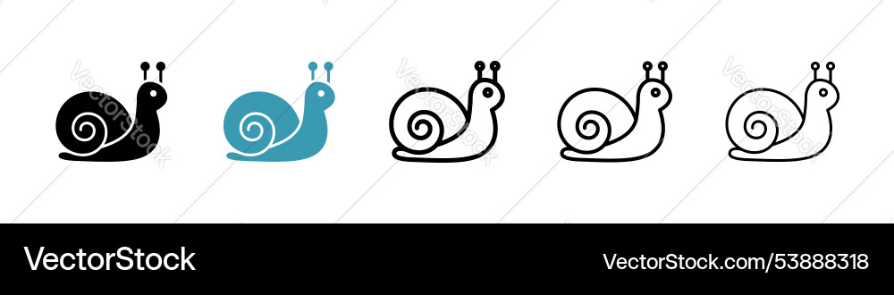 Snail icon set Royalty Free Vector Image - VectorStock