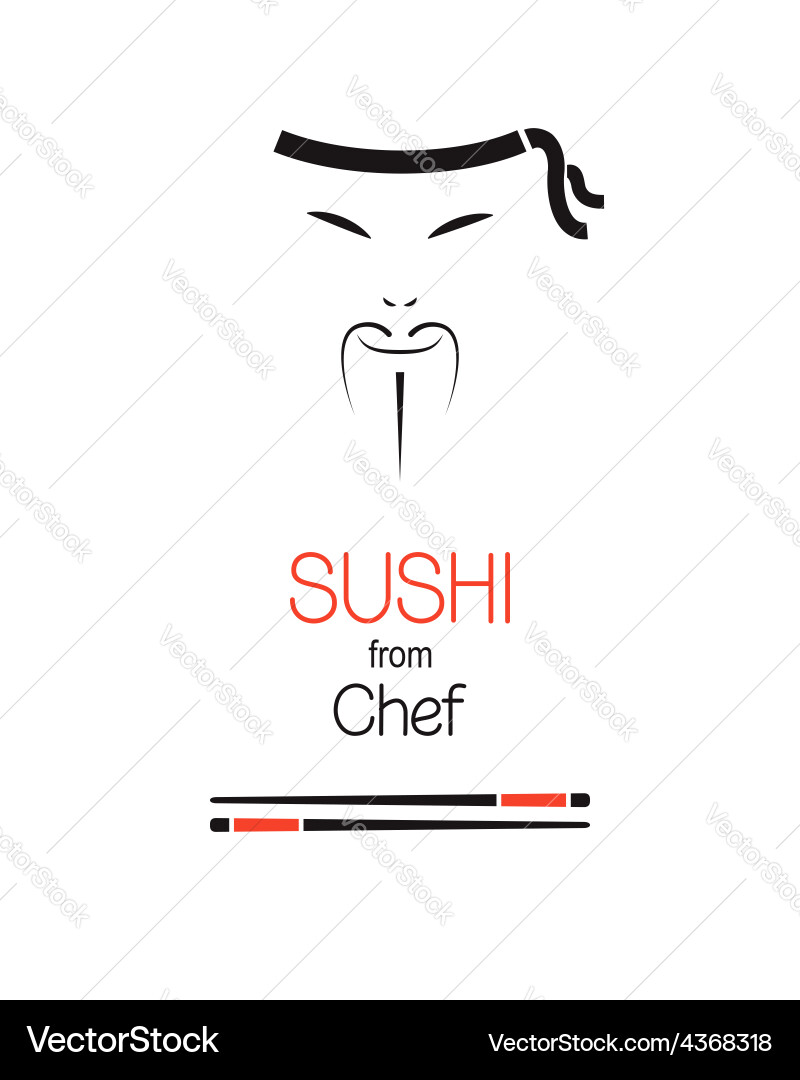 Sushi chef Royalty Free Vector Image - VectorStock